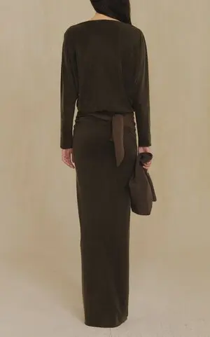 CORTANA Espera Cotton-blend Maxi Dress