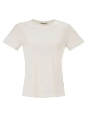 Max Mara Cotton And Modal Jersey T-shirt - White