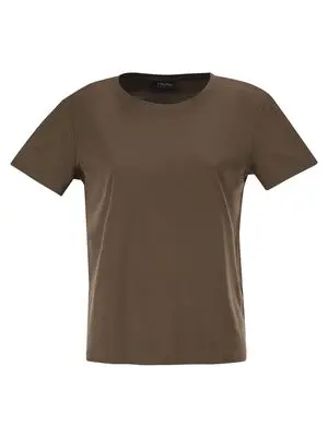 Max Mara Smmsegale Cotton And Modal Jersey T-shirt - Brown