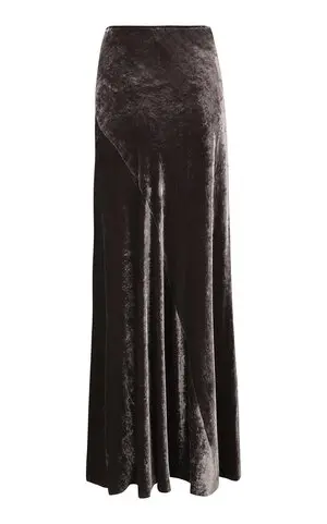 CORTANA Iris Velvet Maxi Skirt