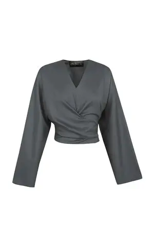 CORTANA Wool Top - Navy