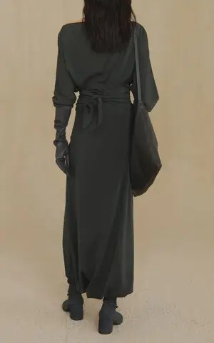 CORTANA Olvido Silk Crepe Maxi Dress