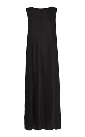 CORTANA Anhelo Silk Chiffon Maxi Dress - Black