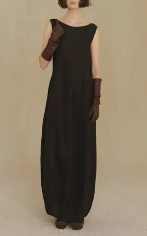 CORTANA Anhelo Silk Chiffon Maxi Dress