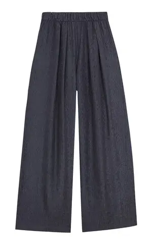 CORTANA Anhelo Silk Chiffon Wide Leg Pants