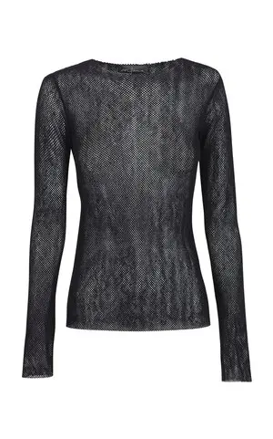 CORTANA Mash Wool Top - Black