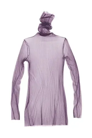 CORTANA Cisne Tulle Silk Top - Purple