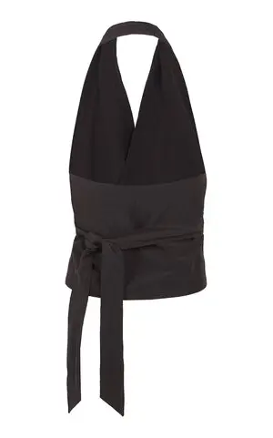 CORTANA Sofia Linen-silk Top