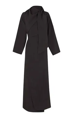 CORTANA Sofia Linen-silk Maxi Dress - Brown