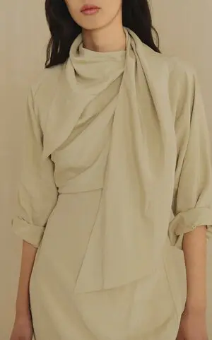 CORTANA Sofua Linen-silk Maxi Dress