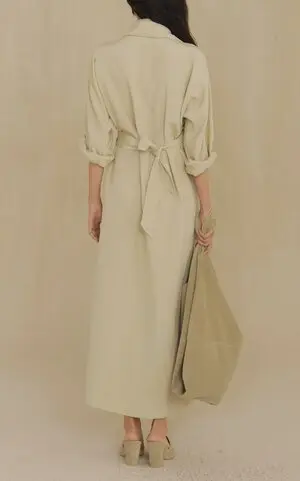 CORTANA Sofua Linen-silk Maxi Dress