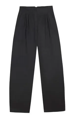 CORTANA Kyo Linen-wool Straight Leg Pants
