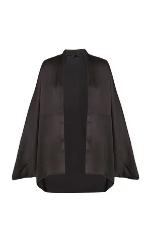 CORTANA Opalo Satin Kimono Jacket - Brown