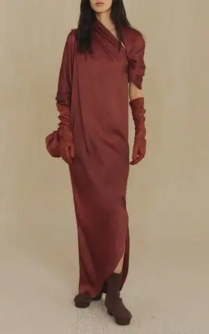 CORTANA Ocaso Satin Maxi Dress