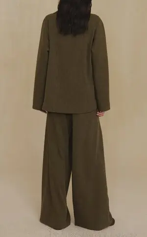 CORTANA Camino Wool-cashmere Wide Leg Pants