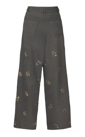 CHORUS Amara Embroidered Wide Leg Trousers