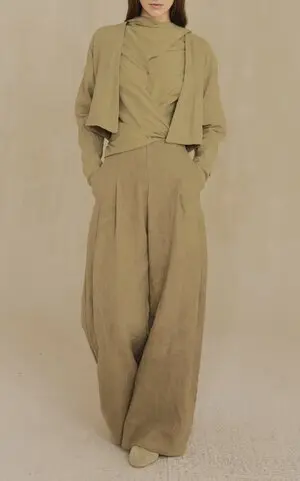 CORTANA Ser Linen-wool Jacquard Jacket