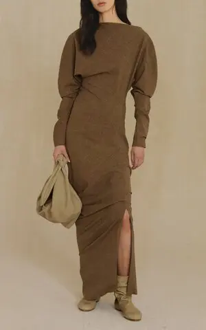 CORTANA Timeless Wool-silk Maxi Dress
