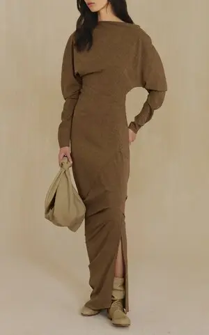 CORTANA Timeless Wool-silk Maxi Dress