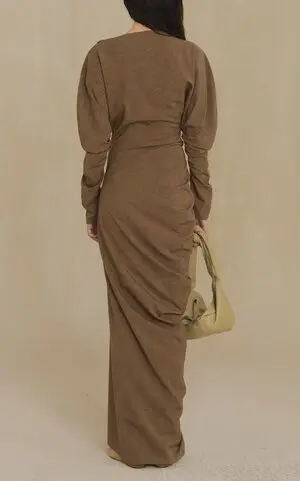 CORTANA Timeless Wool-silk Maxi Dress