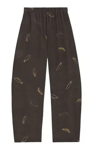 CORTANA Thea Silk Straight Leg Pants