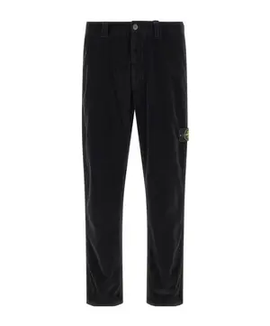 Stone Island Logo Patch Straight Leg Pants