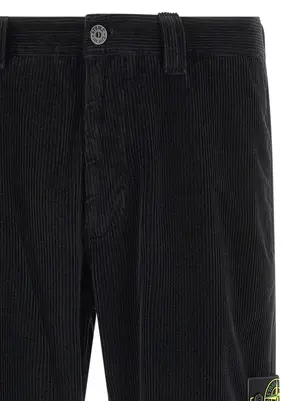 Stone Island Logo Patch Straight Leg Pants