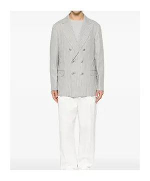 Brunello Cucinelli Pinstripe-pattern Double-breasted Blazer