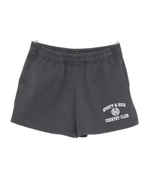 SPORTY  RICH Elastic-waist Shorts - Grey