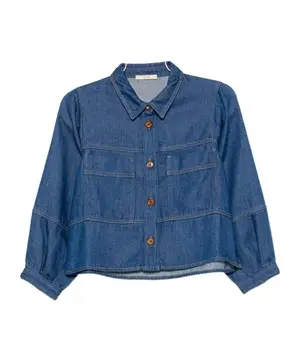 SESSUN Denim Shirt With Classic Collar - Blue