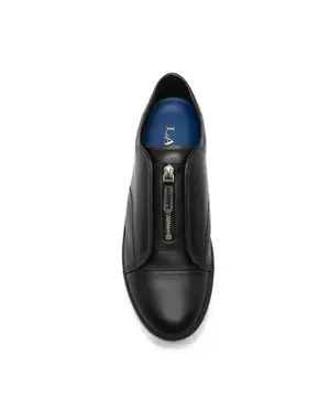 LANVIN Zip-front Leather Sneakers