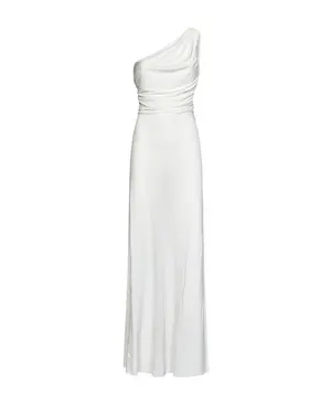 Alberta Ferretti One-shoulder Gown - White