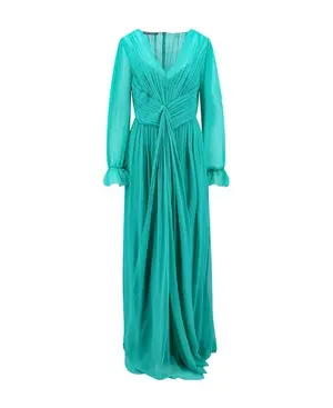 Alberta Ferretti Long-sleeve Maxi Dress - Green
