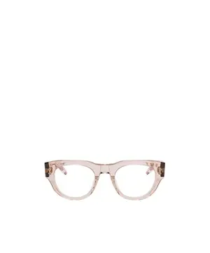 AKONI Ursa Geometric-frame Glasses - Nude