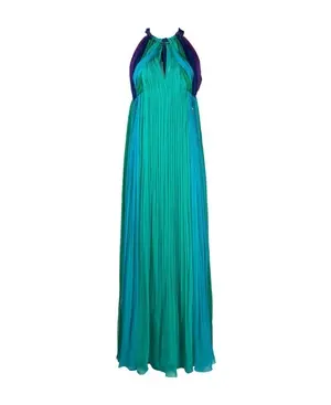 Alberta Ferretti Ruched Sleeveless Gown - Green