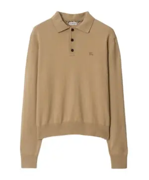 Burberry Burberry Long-Sleeve Polo Shirt Flax