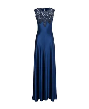 Alberta Ferretti Embellished Silk Maxi Dress