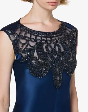 Alberta Ferretti Embellished Silk Maxi Dress