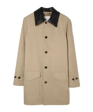 Burberry Mid-length Meadowbank Car Coat With Detachable Leather Collar