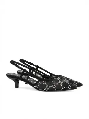 Gucci Gg Slingback Pointed Toe Pumps