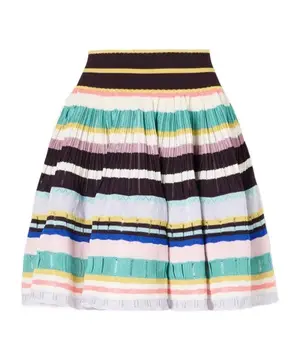 Alaïa Striped Mini Skirt