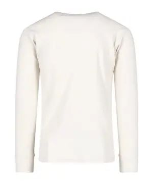 LEMAIRE Ribbed Henley Long Sleeved Top - Enoki