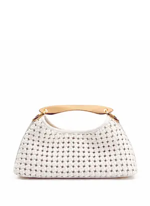 ELLEME Elleme Mini Boomerang Woven Leather Bag White