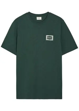 LES DEUX Italian Logo-print Cotton T-shirt - Green