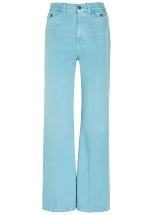 Chloé Embroidered Straight-leg Jeans