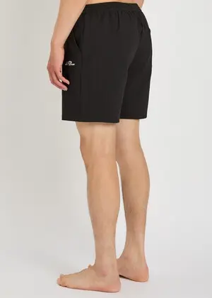 LES DEUX Seersucker Swim Shorts With Embroidered Logo