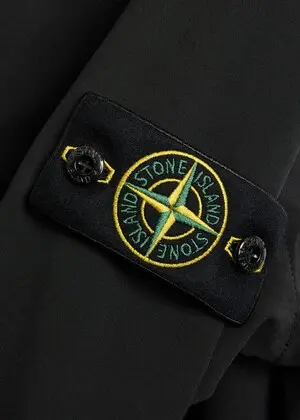Stone Island Logo-appliquéd Water-resistant Hooded Soft Shell Jacket