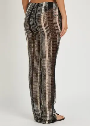 Missoni Striped Slim-leg Open-knit Beach Trousers