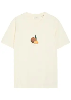 LES DEUX Lemons Printed Cotton T-shirt - White