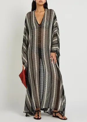 Missoni Striped Open-knit Kaftan Cover-up